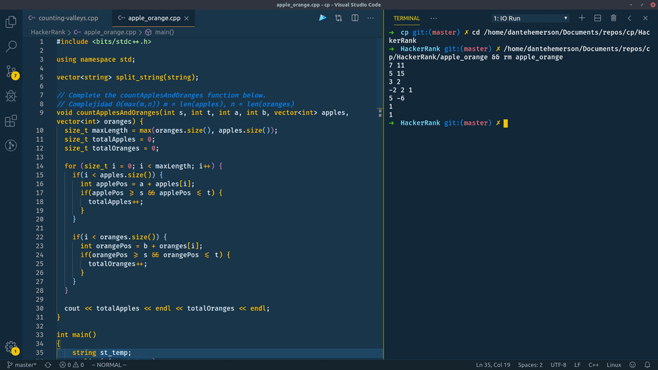 Correr soluciones de Programacion Competitiva en VSCode · Dante Calderon